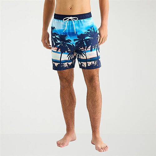 Click here for Arizona Mens 6 1/2 Patchwork Swim Trunks  Large  B... prices