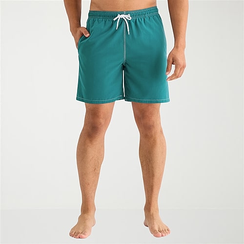 Click here for St. Johns Bay Mens 7 Swim Trunks  Small  Green prices