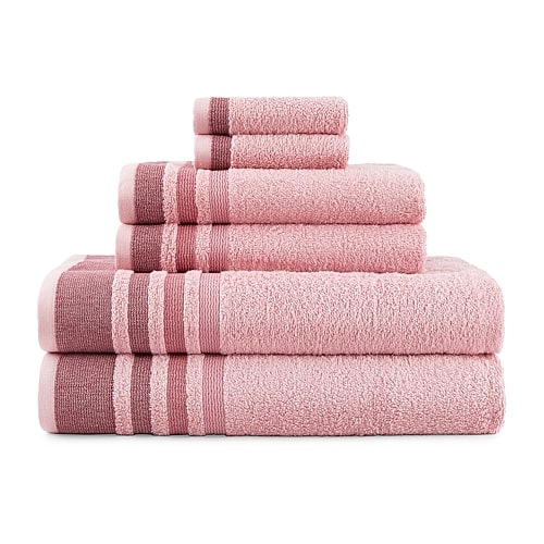 Click here for Home Expressions Solid & Stripe Bath Towel  One Si... prices