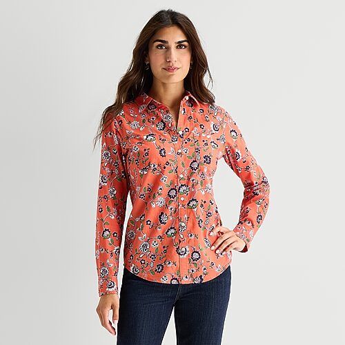 Click here for St. Johns Bay Womens Cuffed Long Sleeve Regular Fi... prices
