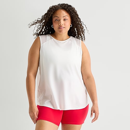 Click here for Xersion Mesh Womens Crew Neck Sleeveless Active Pl... prices