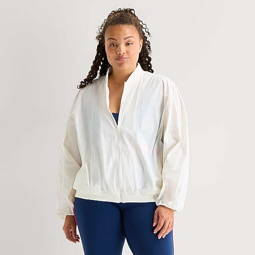 Click here for Xersion Womens Plus Midweight Track Jacket  4x  Wh... prices
