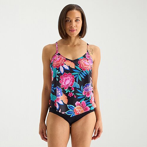 Click here for Sonnet Shores Womens Floral Tankini Swimsuit Top... prices