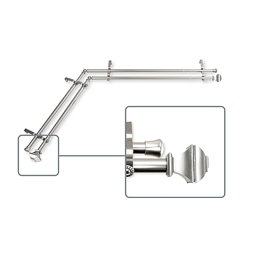 Click here for Rod Desyne Marion Corner Double Curtain Rod  One S... prices