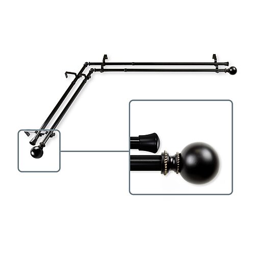Click here for Rod Desyne Jordana Corner Double Curtain Rod  One... prices