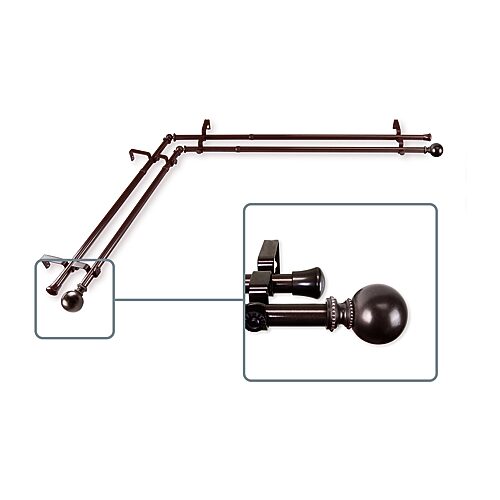 Click here for Rod Desyne Jordana Corner Double Curtain Rod  One... prices