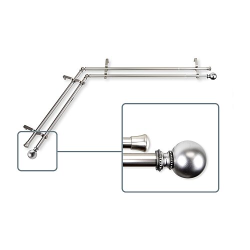 Click here for Rod Desyne Jordana Corner Double Curtain Rod  One... prices