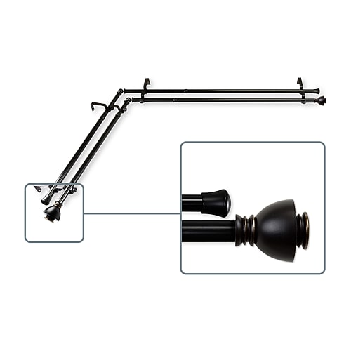 Click here for Rod Desyne Alma Corner Double Curtain Rod  One Siz... prices