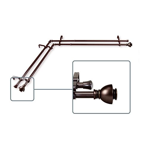 Click here for Rod Desyne Alma Corner Double Curtain Rod  One Siz... prices