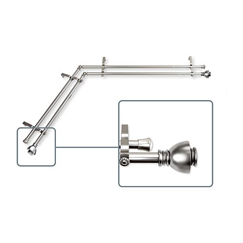 Click here for Rod Desyne Alma Corner Double Curtain Rod  One Siz... prices