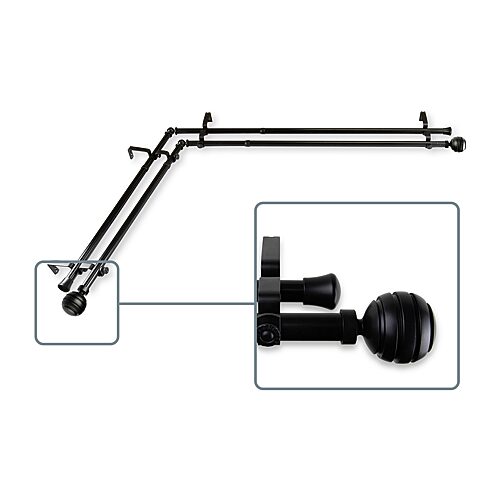 Click here for Rod Desyne Poise Corner Double Curtain Rod  One Si... prices
