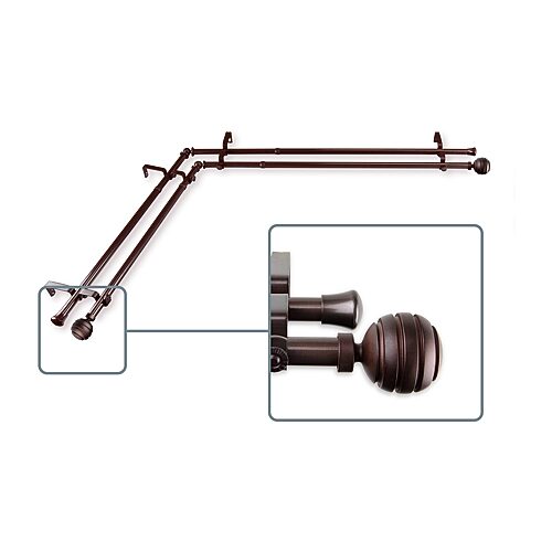 Click here for Rod Desyne Poise Corner Double Curtain Rod  One Si... prices
