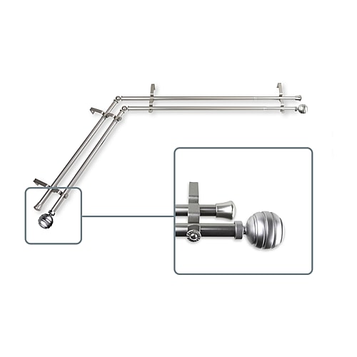 Click here for Rod Desyne Poise Corner Double Curtain Rod  One Si... prices
