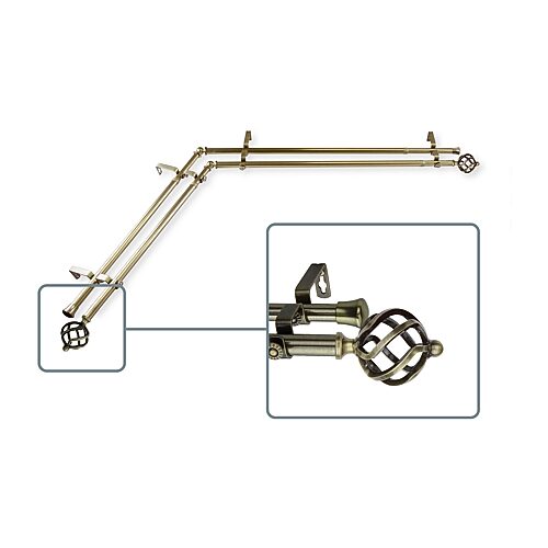 Click here for Rod Desyne Twist Corner Double Curtain Rod  One Si... prices