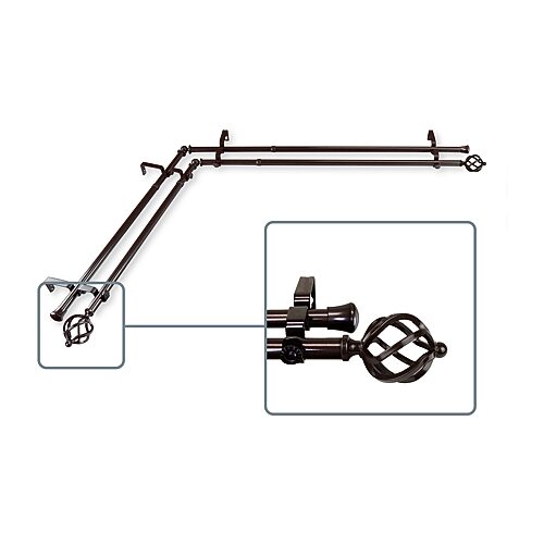 Click here for Rod Desyne Twist Corner Double Curtain Rod  One Si... prices