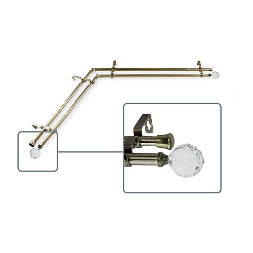 Click here for Rod Desyne Faceted Corner Double Curtain Rod  One... prices