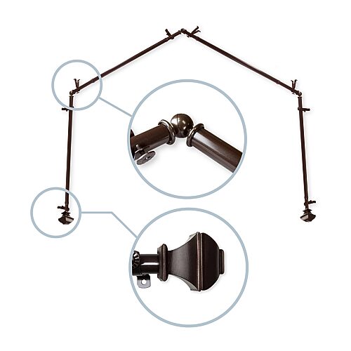 Click here for Rod Desyne Marion 4 Sided Bay Window Rod  One Size... prices