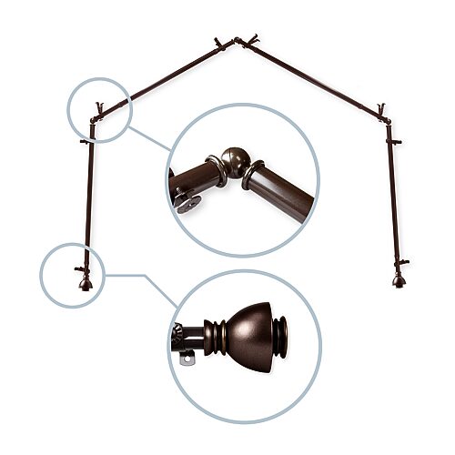Click here for Rod Desyne Alma 4 Sided Bay Window Rod  One Size... prices