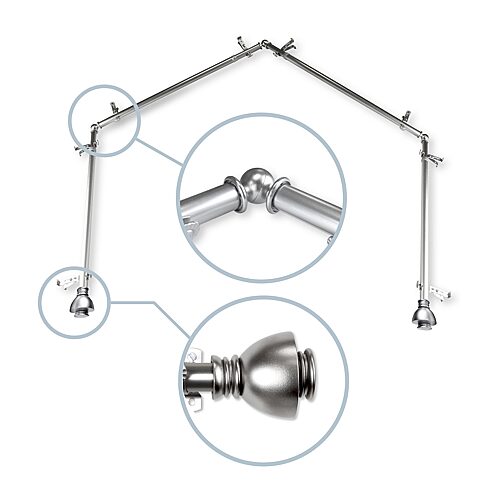 Click here for Rod Desyne Alma 4 Sided Bay Window Rod  One Size... prices