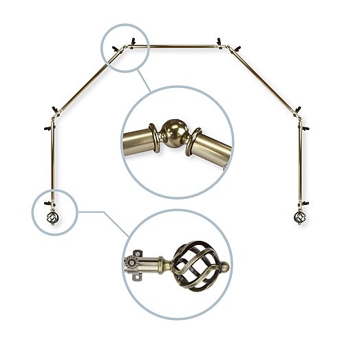 Click here for Rod Desyne Twist 5 Sided Bay Window Rod  One Size... prices
