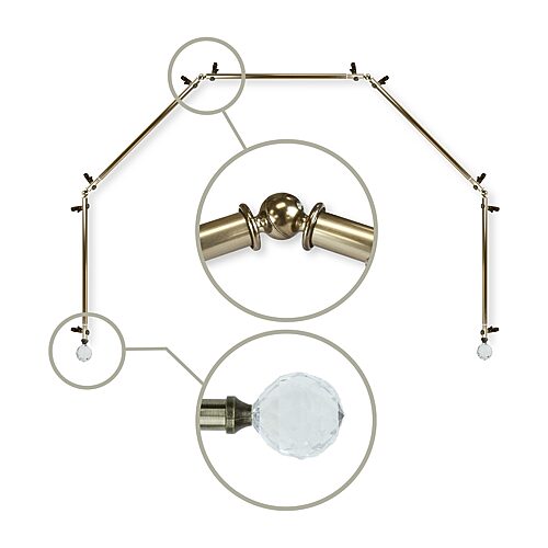 Click here for Rod Desyne Faceted 5 Sided Bay Window Rod  One Siz... prices