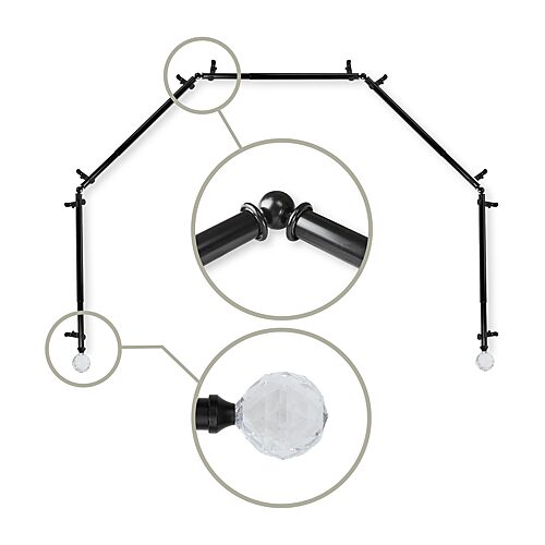 Click here for Rod Desyne Faceted 5 Sided Bay Window Rod  One Siz... prices