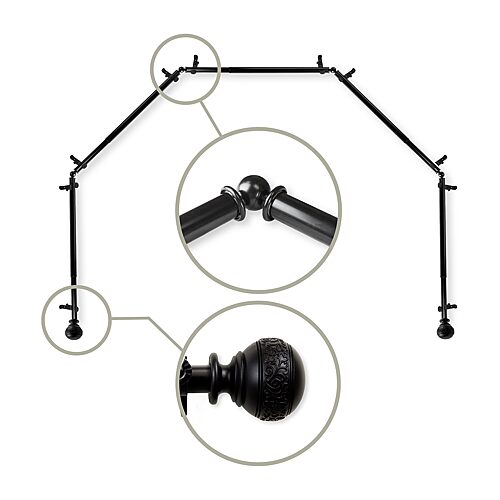 Click here for Rod Desyne Naomi 5 Sided Bay Window Rod  One Size... prices