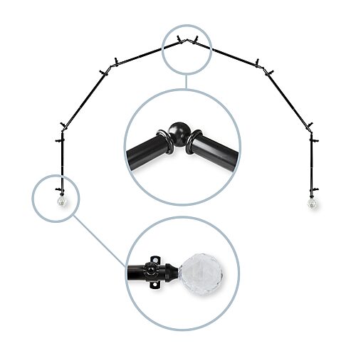 Click here for Rod Desyne Faceted 6 Sided Bay Window Rod  One Siz... prices
