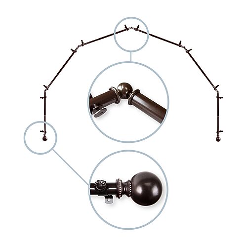Click here for Rod Desyne Jordana 6 Sided Bay Window Rod  One Siz... prices