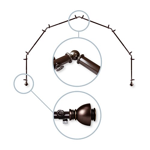 Click here for Rod Desyne Alma 6 Sided Bay Window Rod  One Size... prices