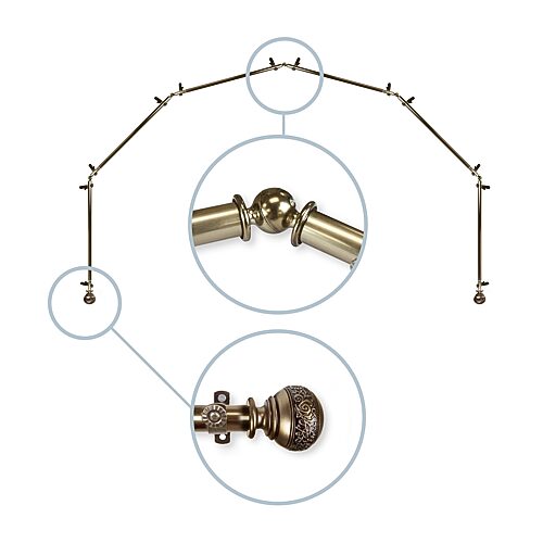 Click here for Rod Desyne Naomi 6 Sided Bay Window Rod  One Size... prices