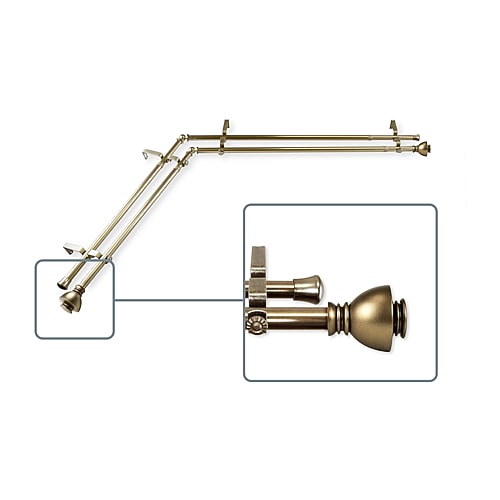Click here for Rod Desyne Alma Corner Double Curtain Rod  One Siz... prices