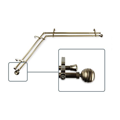 Click here for Rod Desyne Poise Corner Double Curtain Rod  One Si... prices