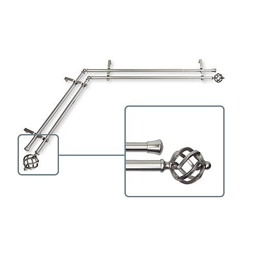 Click here for Rod Desyne Twist Corner Double Curtain Rod  One Si... prices