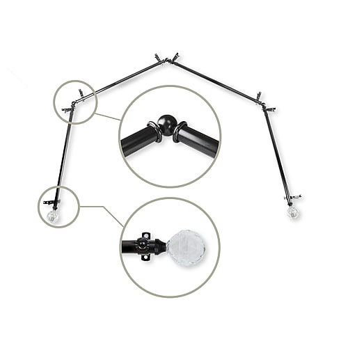 Click here for Rod Desyne Faceted 4 Sided Bay Window Rod  One Siz... prices