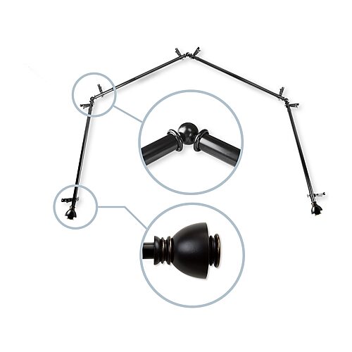 Click here for Rod Desyne Alma 4 Sided Bay Window Rod  One Size... prices