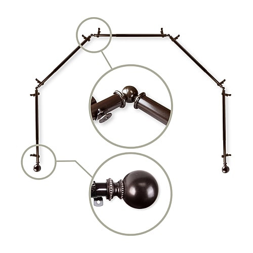 Click here for Rod Desyne Jordana 5 Sided Bay Window Rod  One Siz... prices