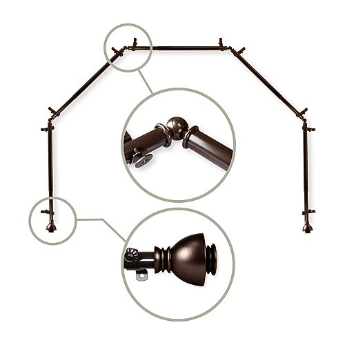 Click here for Rod Desyne Alma 5 Sided Bay Window Rod  One Size... prices