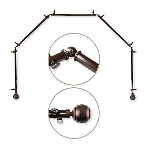 Click here for Rod Desyne Poise 5 Sided Bay Window Rod  One Size... prices