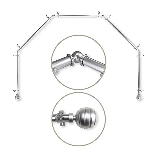 Click here for Rod Desyne Poise 5 Sided Bay Window Rod  One Size... prices