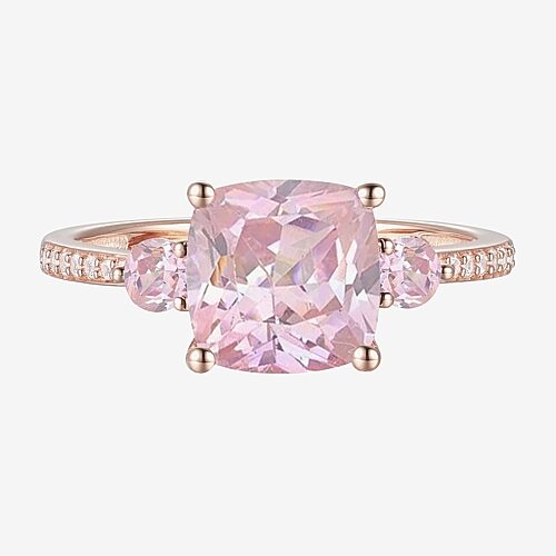 Click here for Womens Lab Created Pink Sapphire 14K Rose Gold Ove... prices