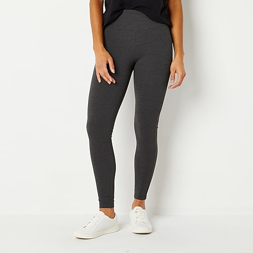 Stylus Womens Mid Rise Knit 26 7/8 Ankle Legging  X-small  Gray