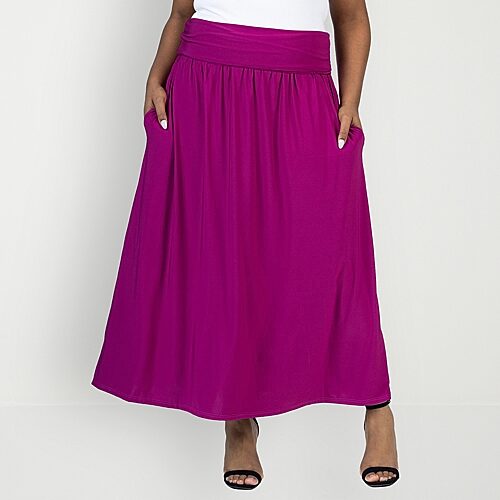 Click here for Plus Size 24/7 Comfort Apparel Flow A-Line Maxi Sk... prices