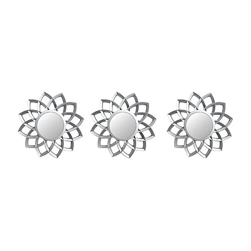 Click here for Northlight 10 Matte Silver Arched Floral Round Wal... prices