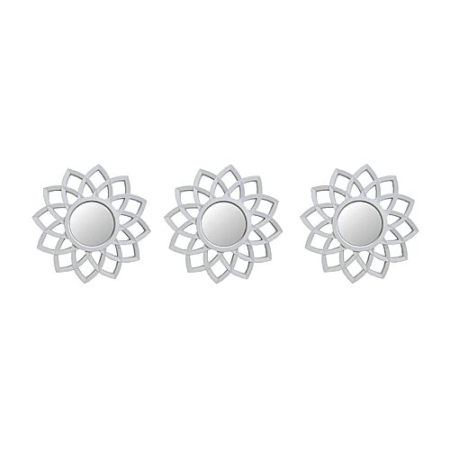 Click here for Northlight 9.5 Arched Floral Matte White Wall Mirr... prices