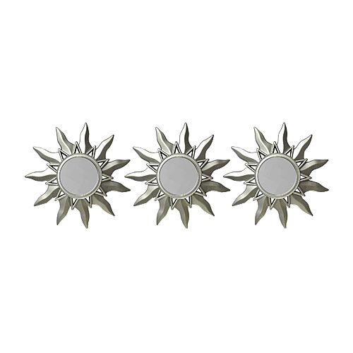 Click here for Northlight 9.5 Mayan Sunburst Matte Silver Rectang... prices