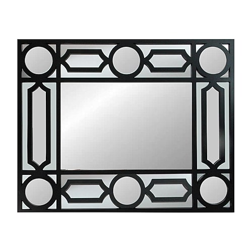 Click here for Northlight 29.5 Black Framed Geometric Style Round... prices