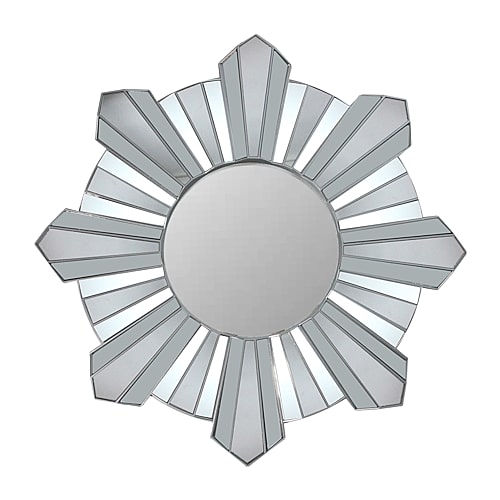 Click here for Northlight 25 Silver Matte Sunburst Wave Glass Rou... prices