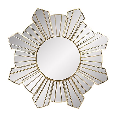 Click here for Northlight 25 Shiny Gold Sunburst Wave Glass Round... prices
