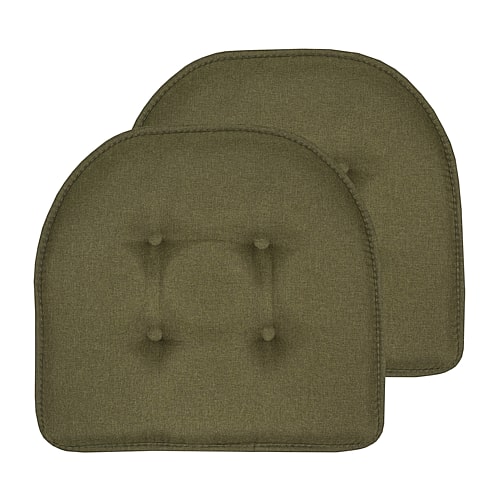 Sweet Home Collection Solid U-Shaped Memory Foam Chair Cushions